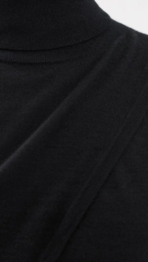 Le Kasha Cashmere Wrap Turtleneck Sweater