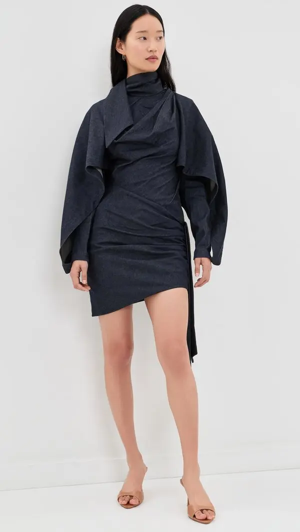 Zimmermann Valiant Draped Denim Mini Dress