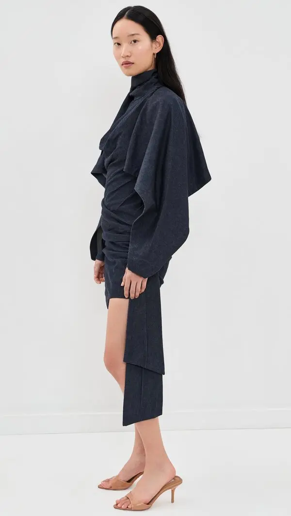Zimmermann Valiant Draped Denim Mini Dress