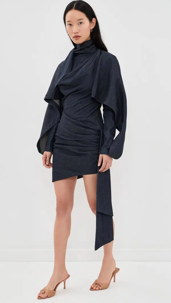 Zimmermann Valiant Draped Denim Mini Dress
