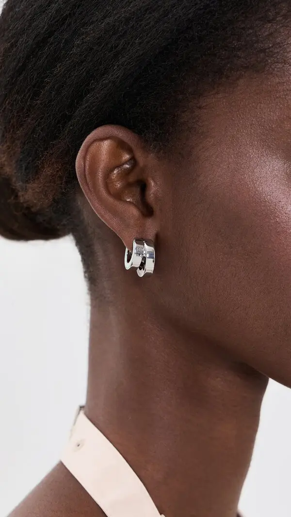 Tory Burch Kira Enamel Double Hoop Earrings