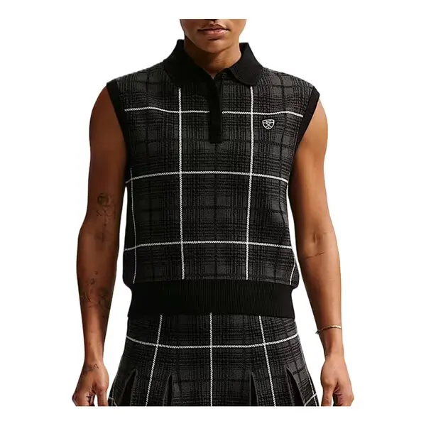Nike Fairway Plaid Sweater Vest - Black/white