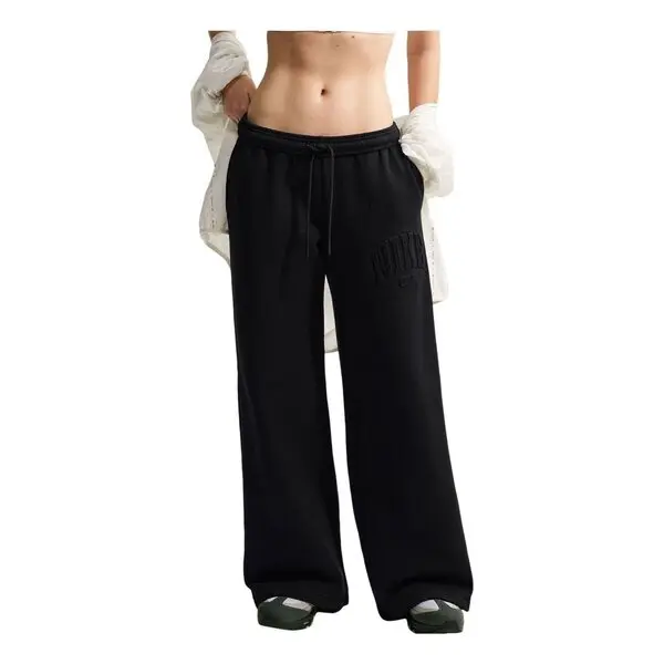 Nike Studio Fleece Medium Weight Mid-rise Wide-leg Pants