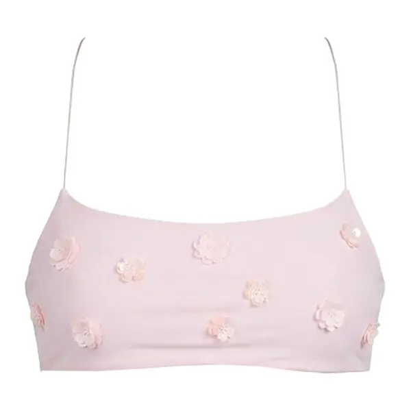 ETTIE Embellished Bikini Top - Pink