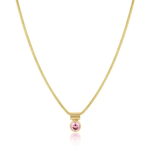 SET & STONES Ellie Birthstone Necklace October - Gold