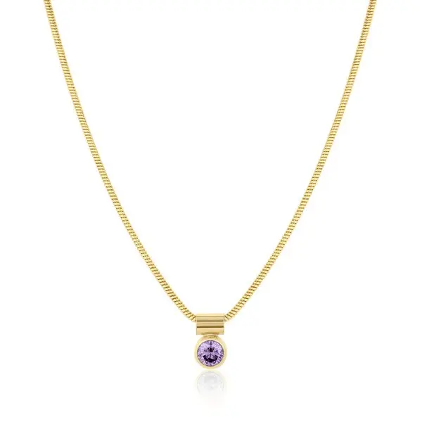 SET & STONES Ellie Birthstone Necklace June - Gold
