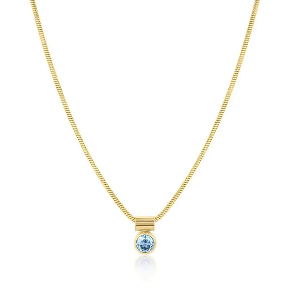 SET & STONES Ellie Birthstone Necklace March - Gold