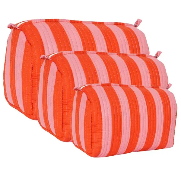 CYC The Striped Travel Set Three Coordinated Pouches