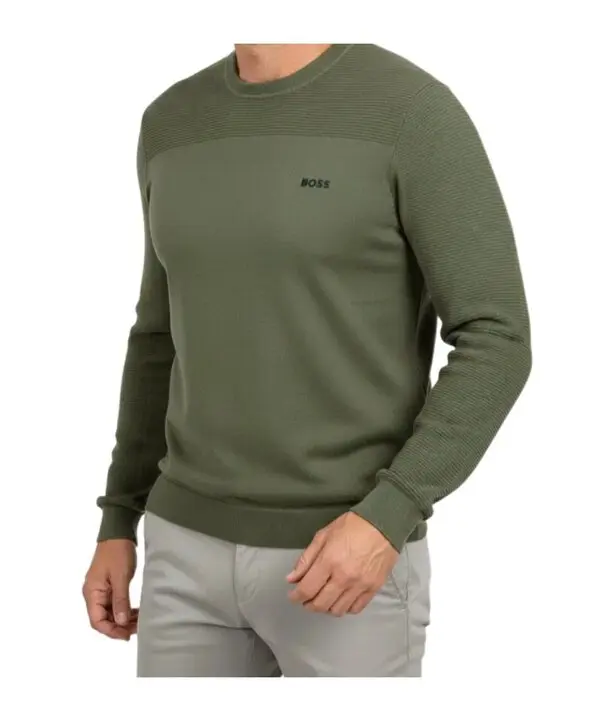 Hugo Boss Textured Crew-neck Sweatshirt