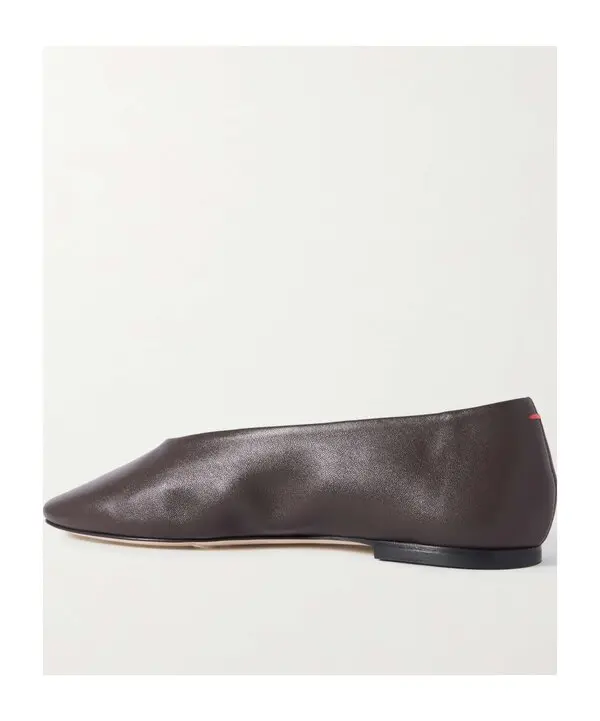 AeydĒ Square-toe Leather Flats