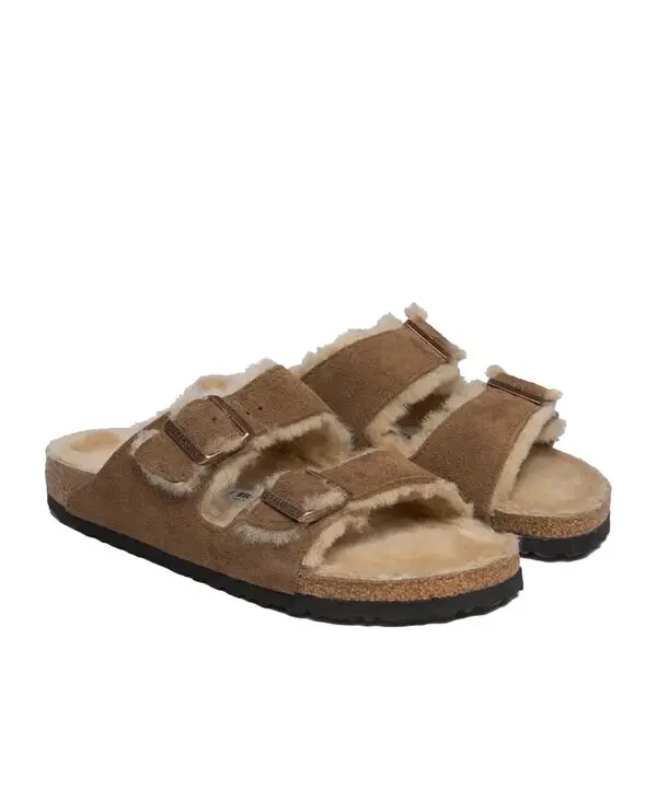 BIRKENSTOCK Arizona Shearling-lined Buckle-fastening Sandals