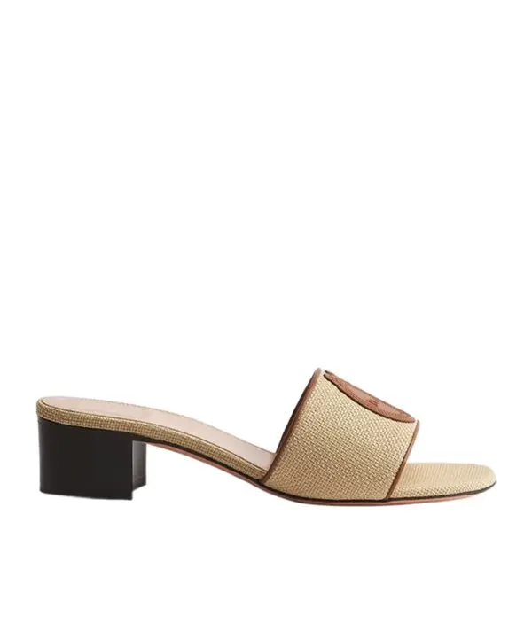Dior Riviera Médaillon Heeled Slide Sandals