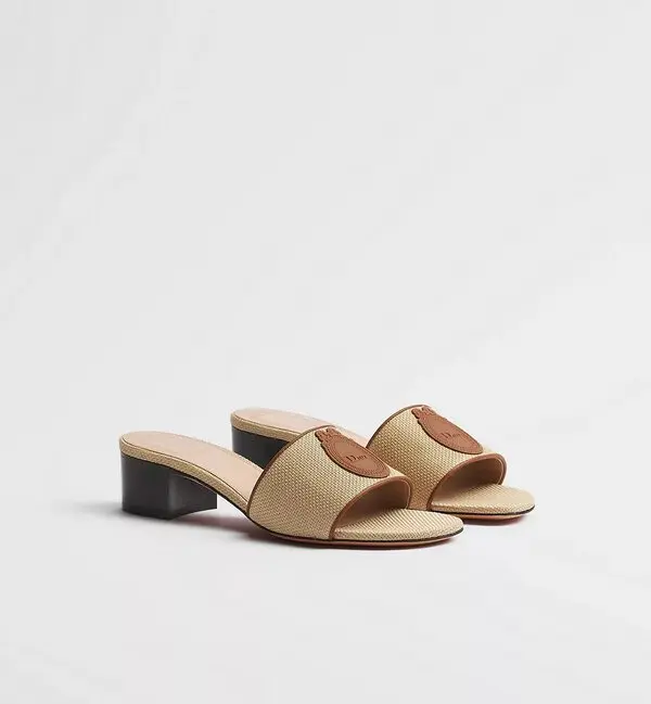 Dior Riviera Médaillon Heeled Slide Sandals