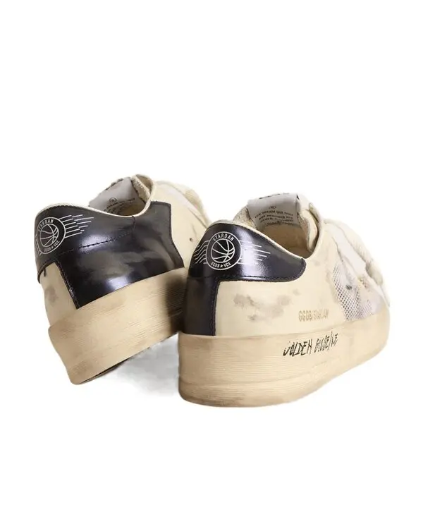GOLDEN GOOSE Stardan Sneakers In White Leather And Mesh - Nude