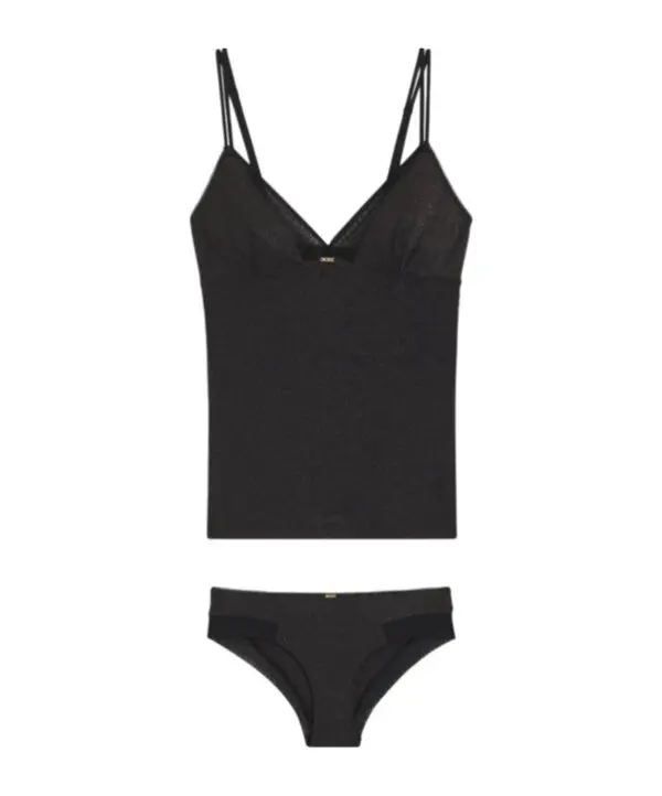 Hugo Boss Lace-trimmed Tank Top - Black