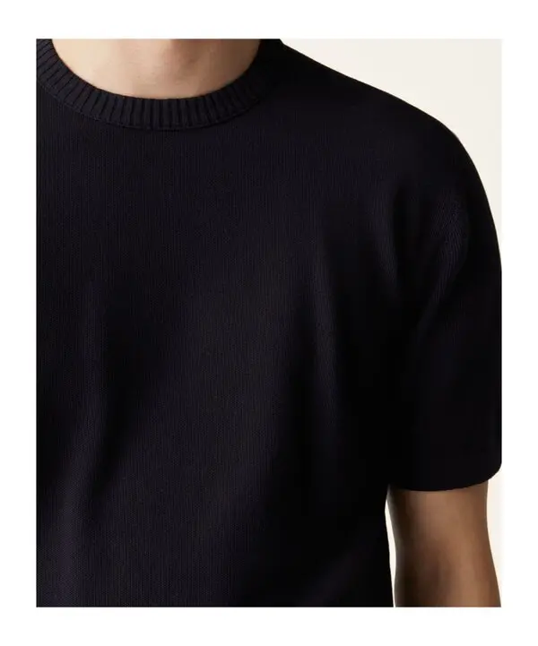 Loro Piana Walkery Knitted Round Collar Short Sleeves