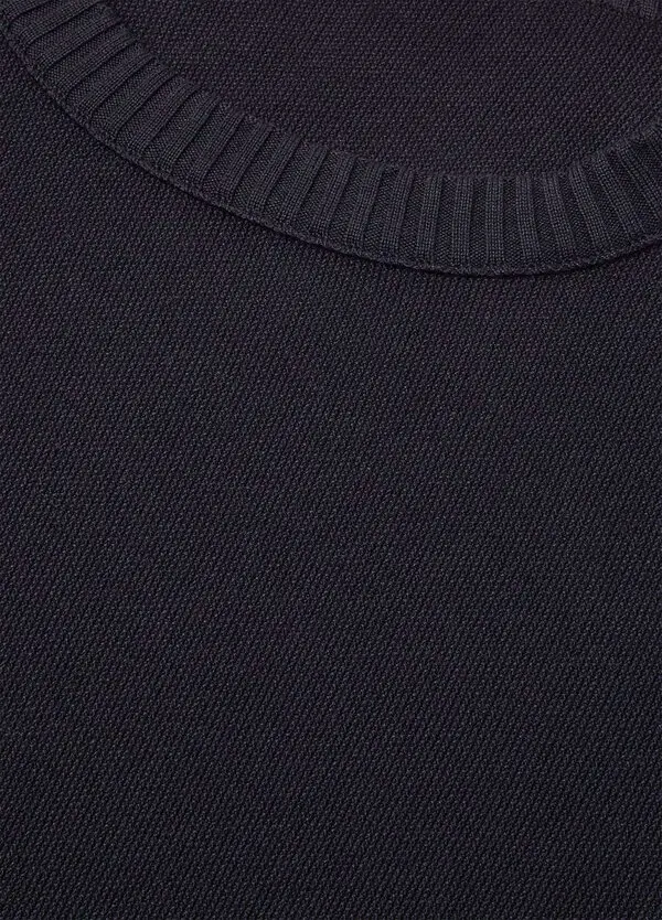 Loro Piana Walkery Knitted Round Collar Short Sleeves