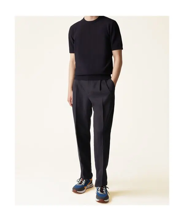 Loro Piana Walkery Knitted Round Collar Short Sleeves
