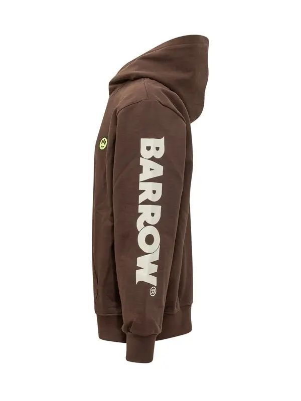 BARROW Logo Print Hooded Sweatshirt