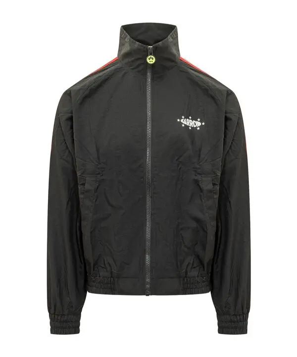 BARROW High-neck Zip-up Jacket With Printed Pattern