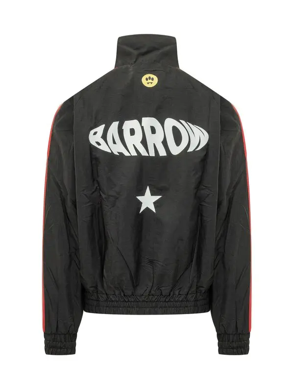 BARROW High-neck Zip-up Jacket With Printed Pattern
