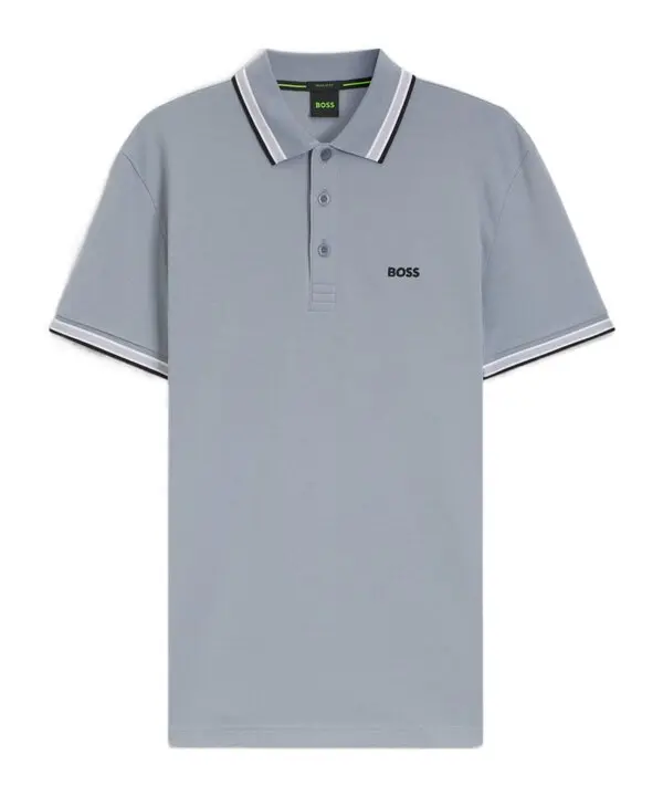 Hugo Boss Paddy Logo-embroidered Tipped Polo Shirt