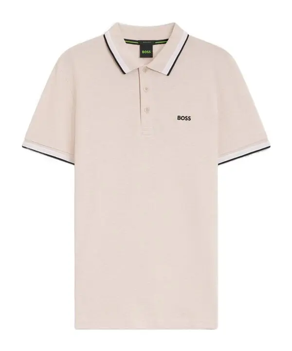 Hugo Boss Logo-embroidered Tipped Polo Shirt