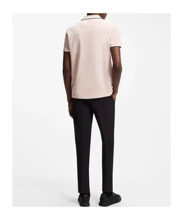 Hugo Boss Logo-embroidered Tipped Polo Shirt