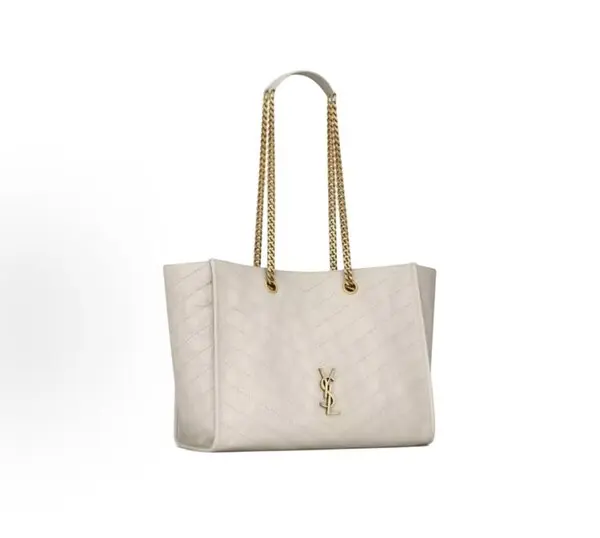 Saint Laurent Niki Chevron-quilted Tote Bag - White