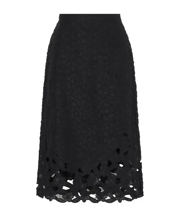 Isabel Marant Étoile Ryesha Embroidered Midi Skirt - Black