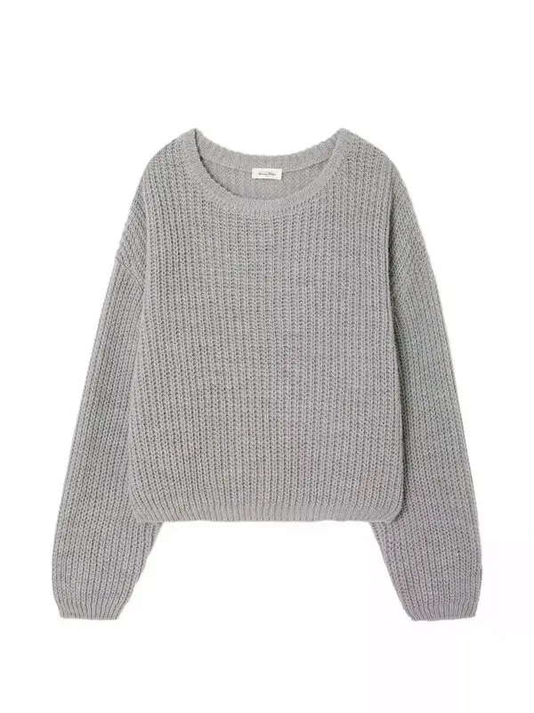 American Vintage Cyrow Ribbed Knit Sweater - Grey
