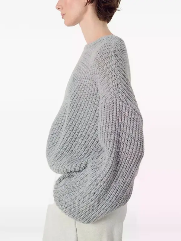 American Vintage Cyrow Ribbed Knit Sweater - Grey