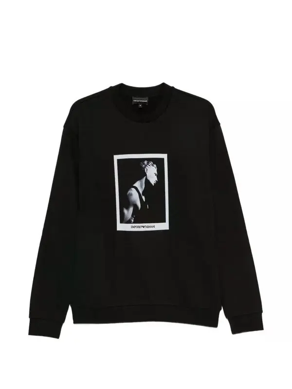 Emporio Armani Graphic Print Crewneck Sweatshirt