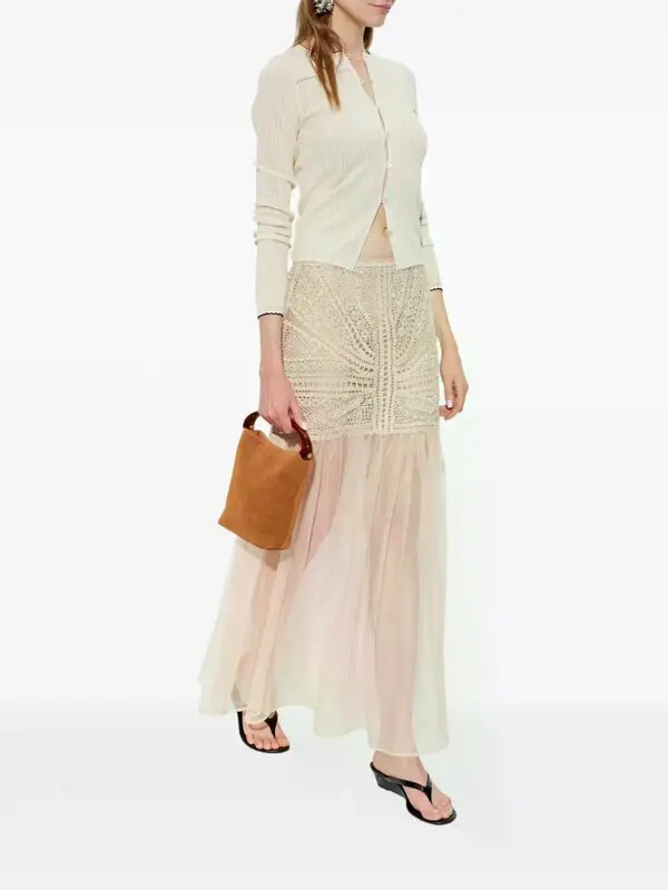 Ulla Johnson Crochet-knit Tulle Maxi Skirt
