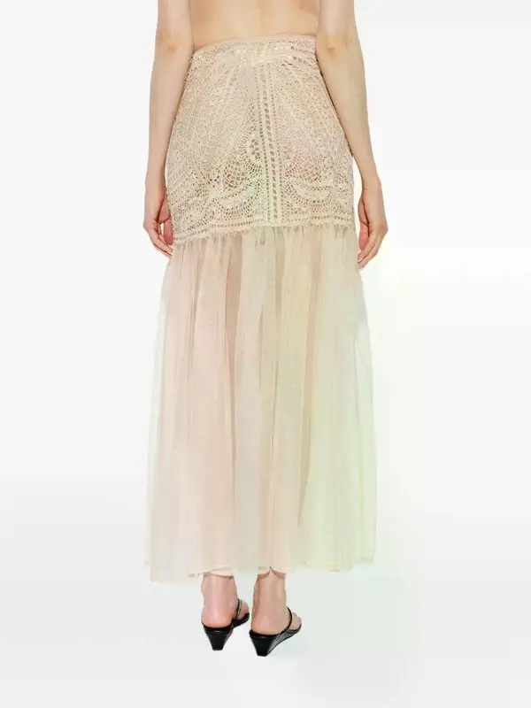 Ulla Johnson Crochet-knit Tulle Maxi Skirt