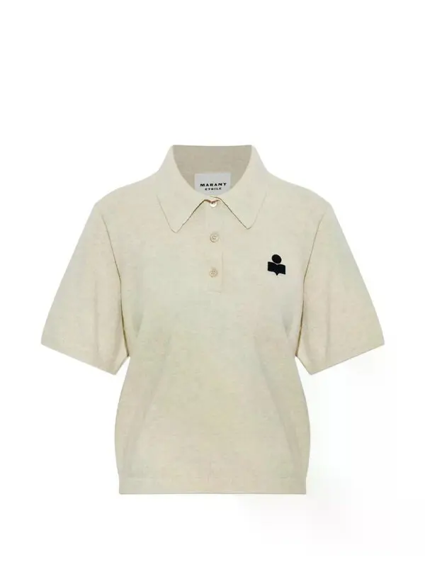 MARANT ETOILE Althea Logo-patch Polo Shirt - Neutrals