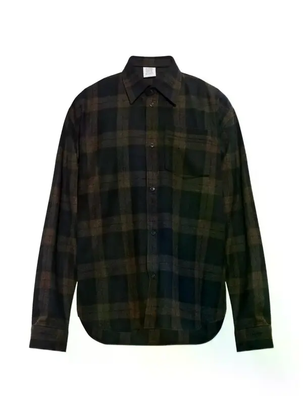 Vetements Check-pattern Embroidered-sleeve Shirt