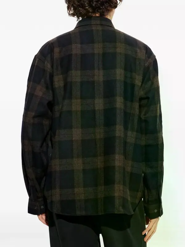 Vetements Check-pattern Embroidered-sleeve Shirt