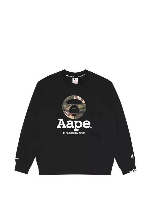 AAPE BY *A BATHING APE Camouflage Moon Face Logo Sweater