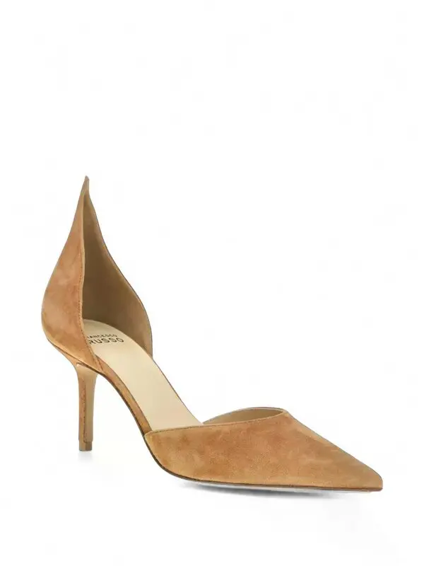 FRANCESCO RUSSO Flame Pointed-toe D'orsay Pumps - Brown