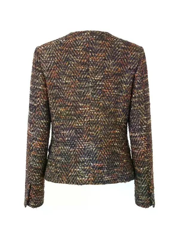 Tagliatore Kerry Bouclé-knit Chevron-pattern Jacket