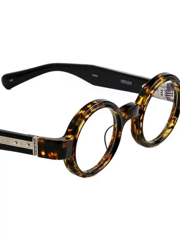 Matsuda Tortoiseshell Effect Round Frame Eyeglasses