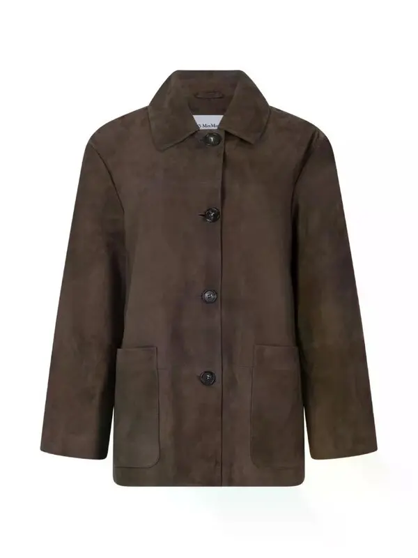 Max Mara Suede Spread Collar Jacket