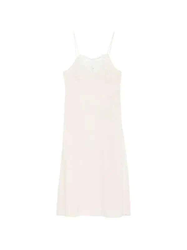 Chloé Lace Trim Midi Dress - Pink
