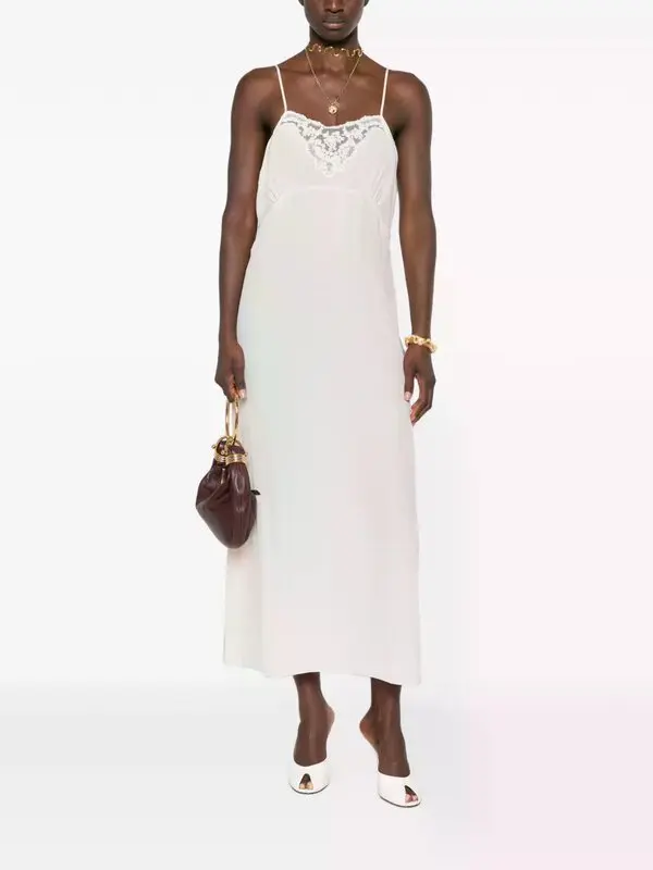 Chloé Lace Trim Midi Dress