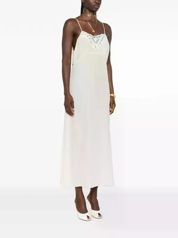 Chloé Lace Trim Midi Dress