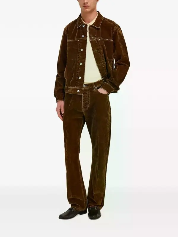 FERRAGAMO Utility Blouson In Washed Flocked Velvety Cotton