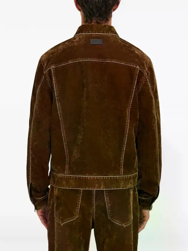 FERRAGAMO Utility Blouson In Washed Flocked Velvety Cotton