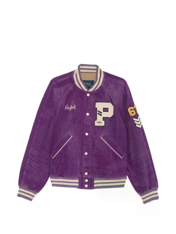 Polo Ralph Lauren Corduroy Logo Patch Varsity Jacket