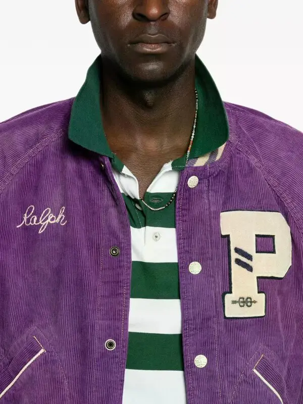 Polo Ralph Lauren Corduroy Logo Patch Varsity Jacket